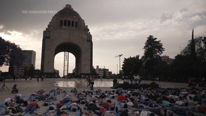National Post | Hundreds Of People In Mexico City Stretch Out For 'Mass ...