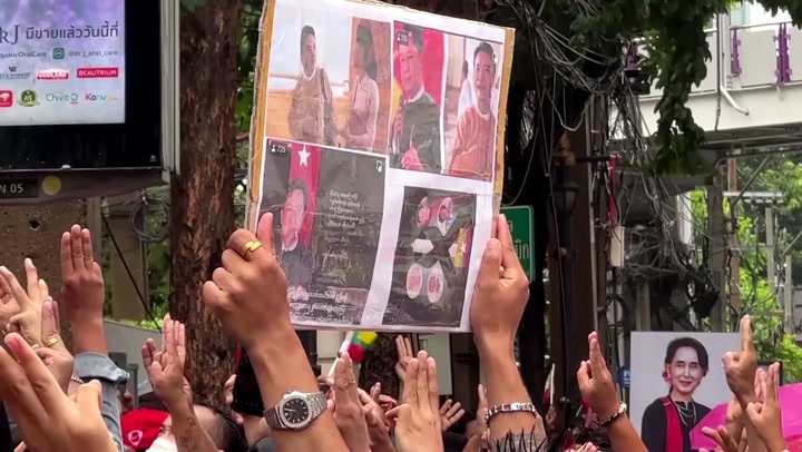 National Post | Hundreds Protest Outside Myanmar Embassy In Bangkok