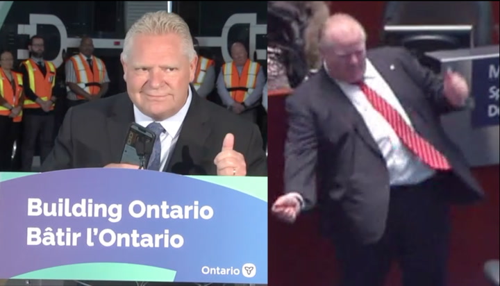 Toronto Sun | CAUGHT ON CAMERA: Doug Ford channels a bit of Rob giving ...