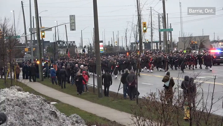 National Post | Funeral Procession For Slain Opp Officer