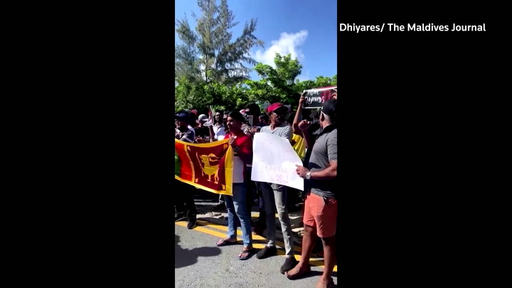National Post | Sri Lankans In Maldives Protest Over President
