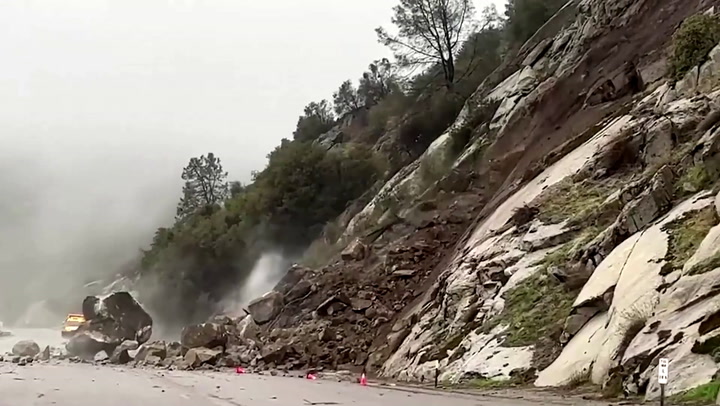 National Post | Video Shows Massive Rockslide Onto California Highway