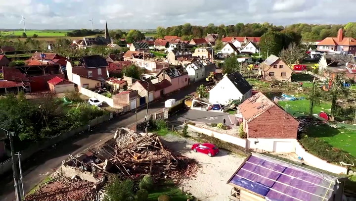 National Post | Drone Video Shows Damage After Rare France Tornado