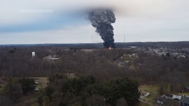 National Post | Drone Footage Shows Dramatic Ohio Train Explosion