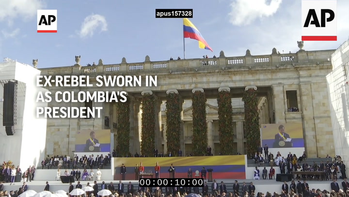 National Post | Ex-Rebel Sworn In As Colombia'S President