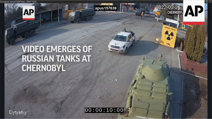 National Post | Video Emerges Of Russian Tanks At Chernobyl