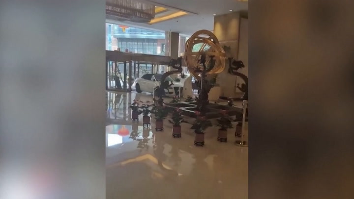 National Post | Angry Hotel Guest Smashes Car Into Shanghai Hotel