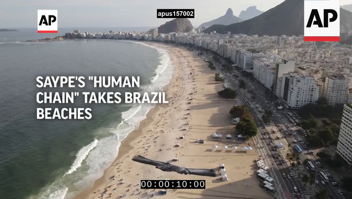 National Post | Saype'S "Human Chain" Takes Brazil Beaches