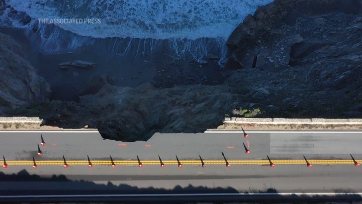 National Post | Heavy Rains Cause Lane Collapse Along California'S ...