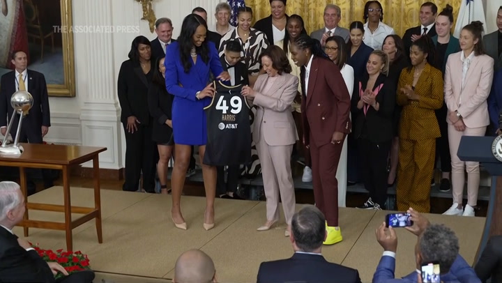 National Post | Harris Welcomes 2022 Wnba Champion Las Vegas Aces To ...